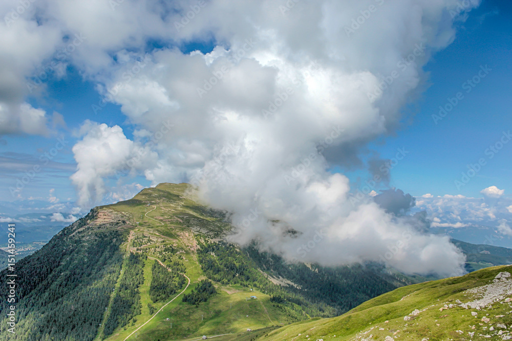 The Dolomites Peaks. They are a group of mountain ranges of the Italian ...