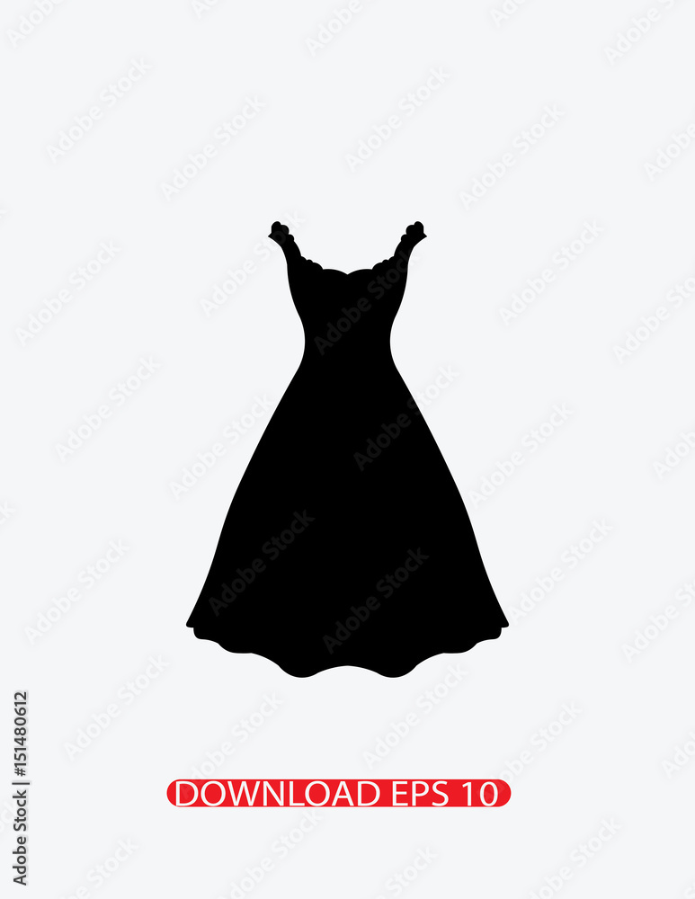 Long dress icon, Vector Stock Vector | Adobe Stock