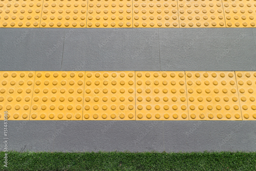 warning block, tactile, braille block for safety of the blide Stock ...