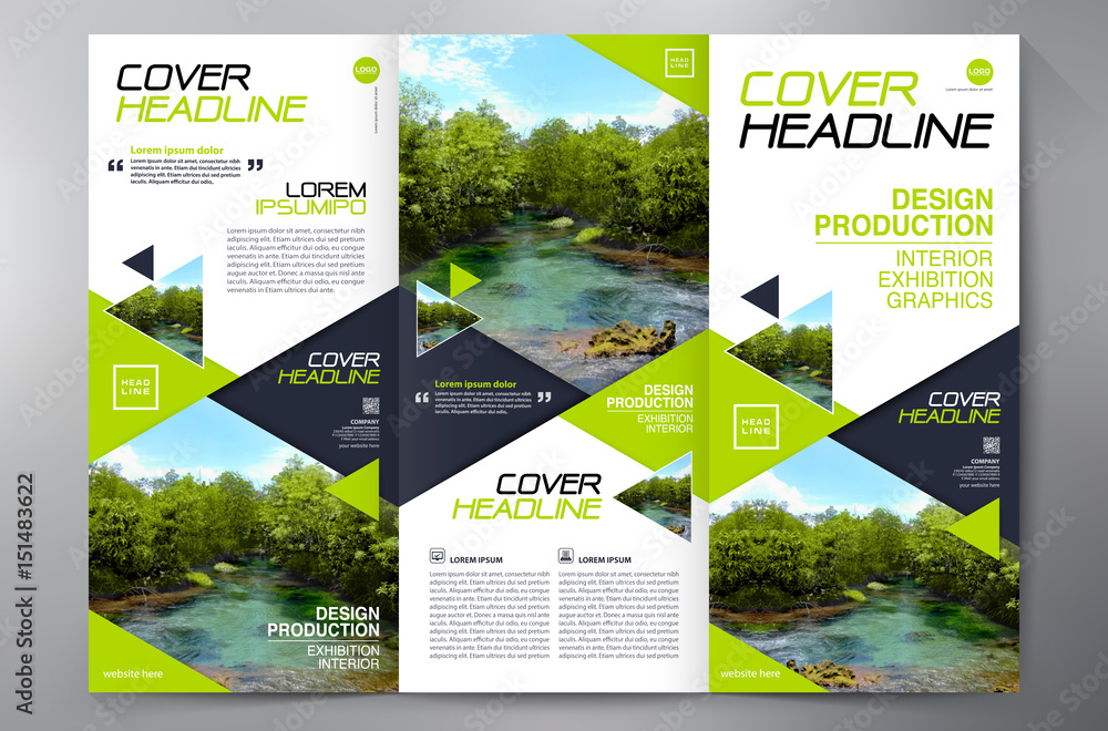 Brochure 3 fold flyer design a4 template. Stock Vector | Adobe Stock