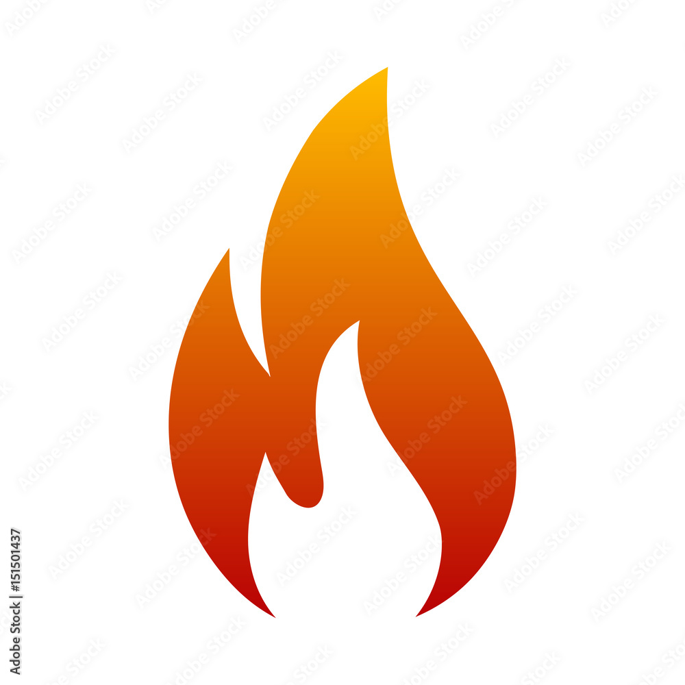 Fire logo. Red, yellow fire - vector Stock Vector | Adobe Stock