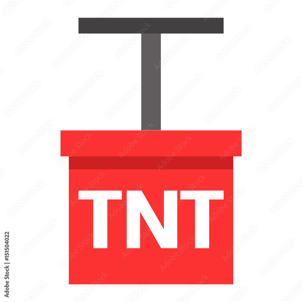 Cartoon detonator tntexplosive object isolated vector illustration ...