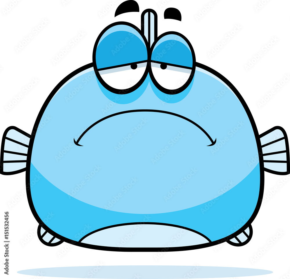 Sad Little Fish Stock Vector | Adobe Stock