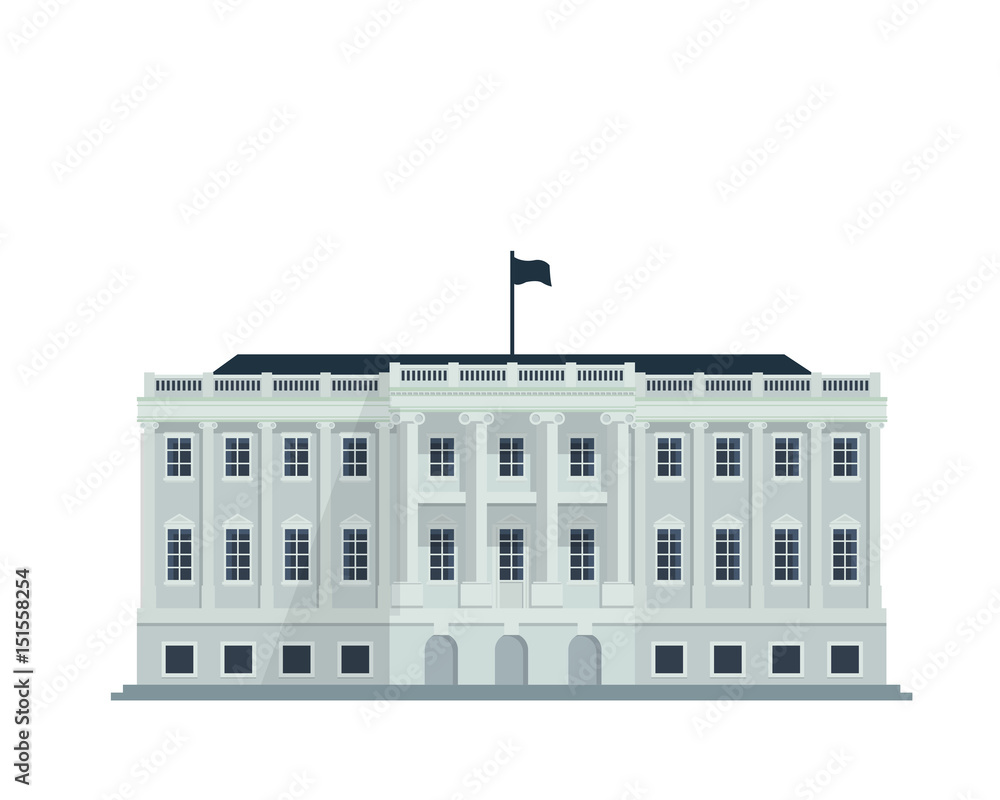 Modern Flat Famous Government Building, Suitable for Diagrams ...