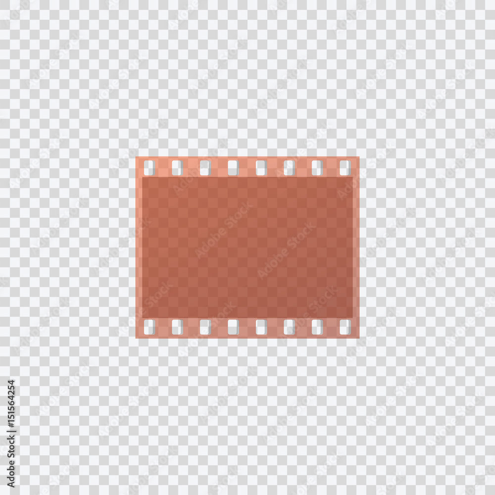 One frame of film on a transparent background. Film for cameras. Vector ...
