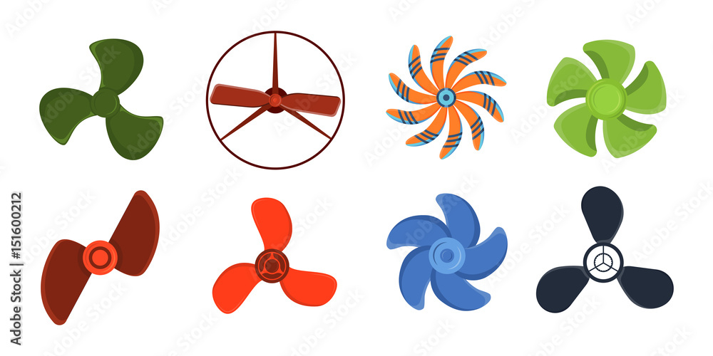Propeller fan vector wind ventilator equipment air blower cooler ...