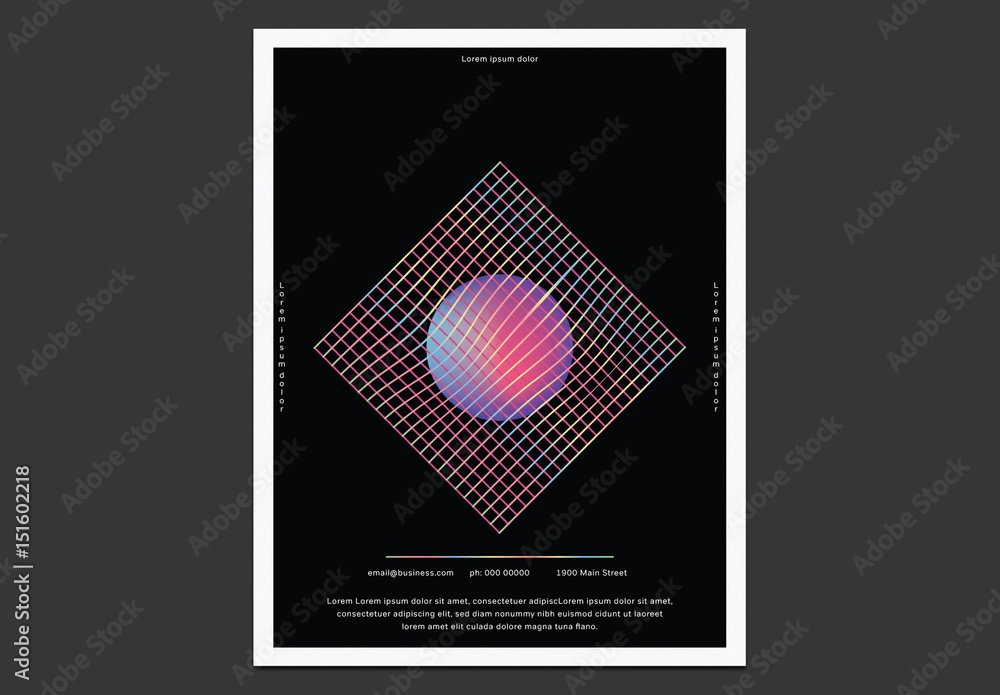 Illustrated Modern Poster Layout Stock Template | Adobe Stock