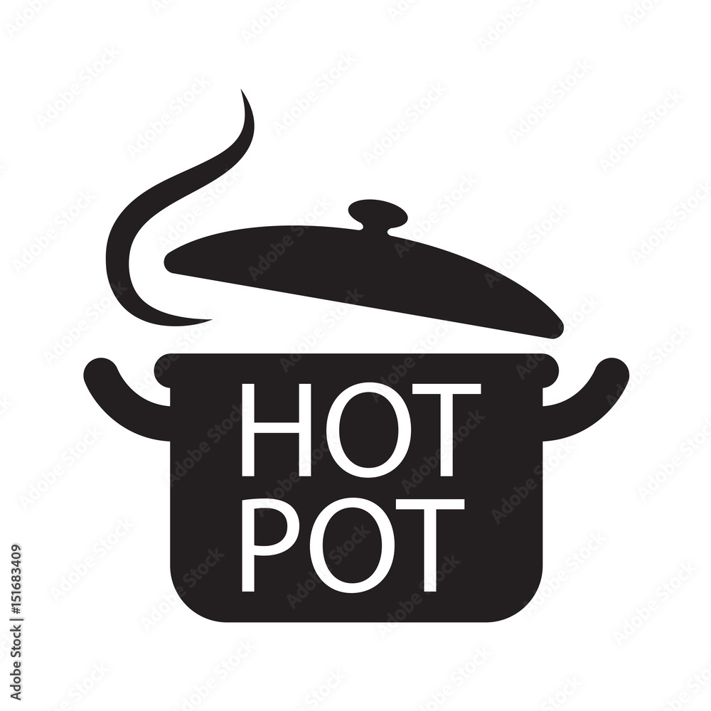 hot pot symbol, vector Stock Vector | Adobe Stock