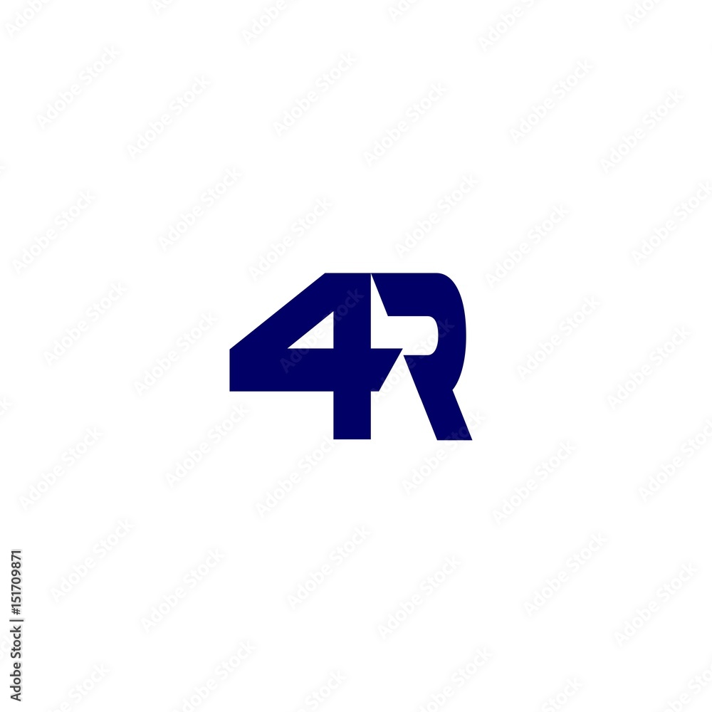 number 4R logo vector Stock Vector | Adobe Stock