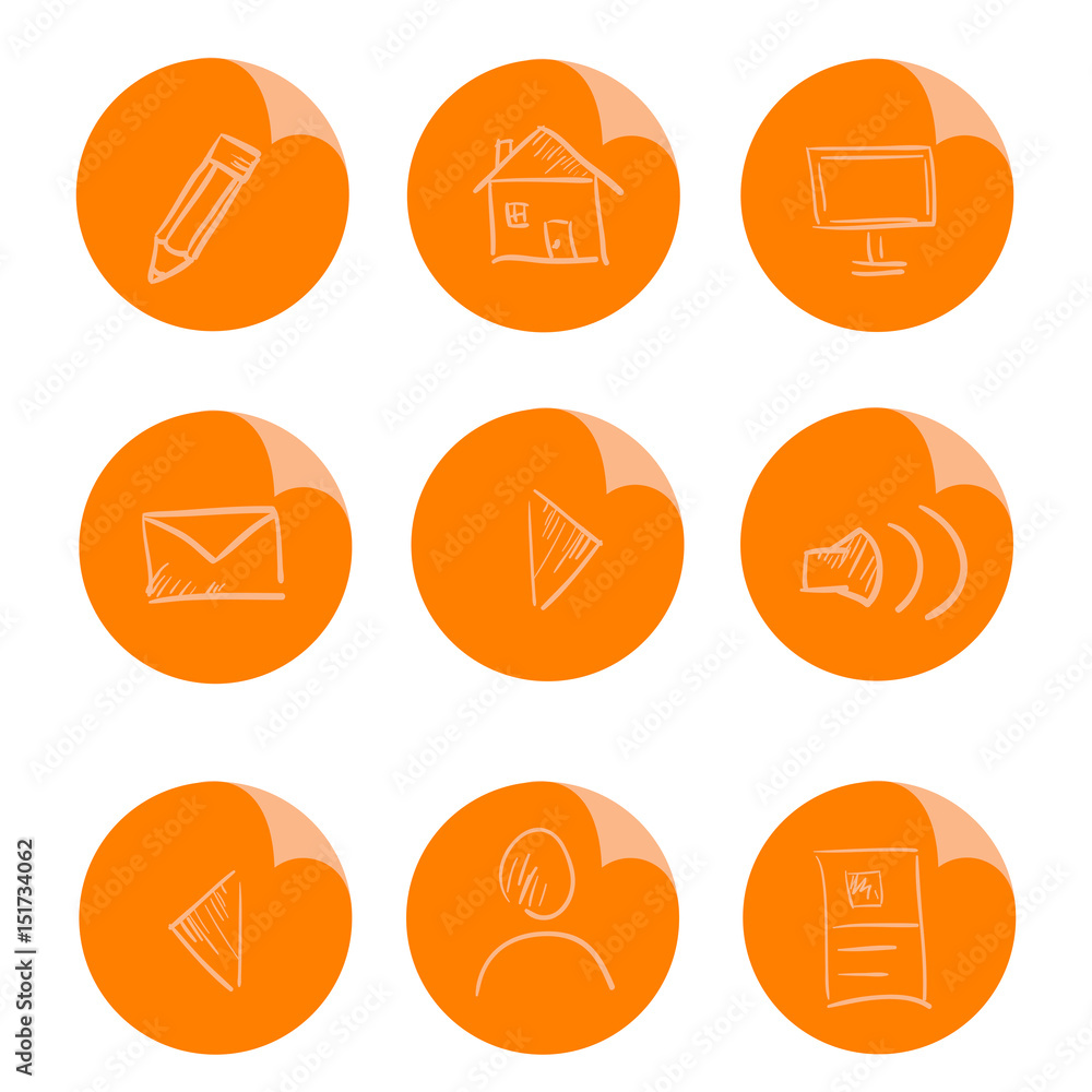 Orange icon Stock Vector | Adobe Stock