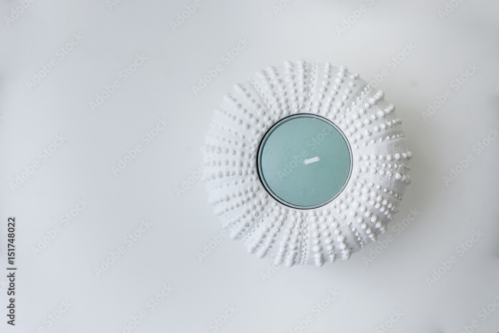 abstract top view candle on white background Stock Photo | Adobe Stock