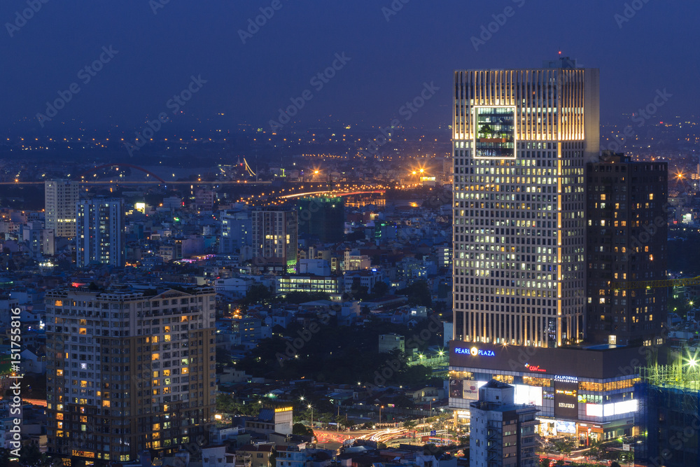 Foto de SAIGON, VIETNAM - DEC 23, 2016 - Impression landscape of Ho Chi ...
