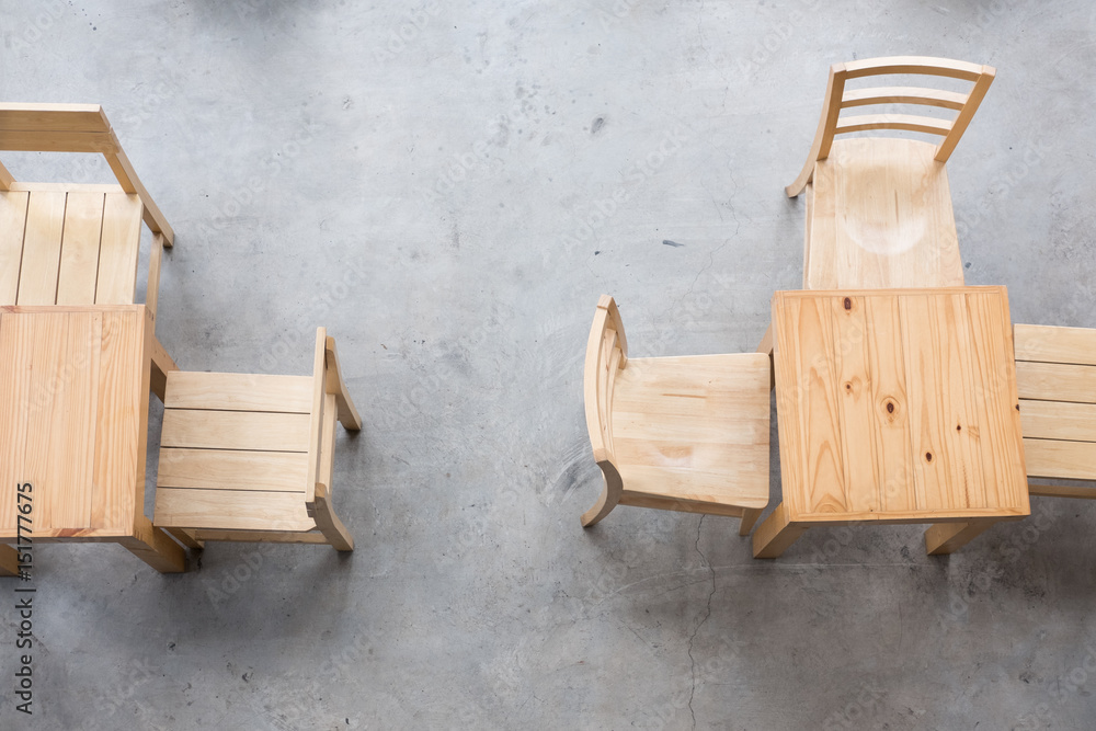 table and chair in food court, cafe, coffee shop, restaurant interior ...