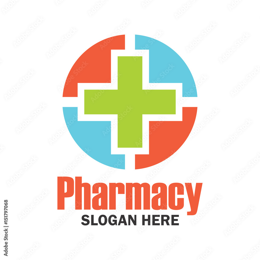medical, pharmacy logo with text space for your slogan / tag line ...