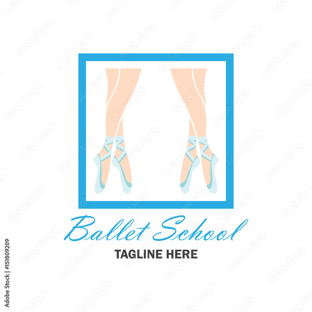 ballet logo for ballet school, dance studio. vector illustration Stock ...