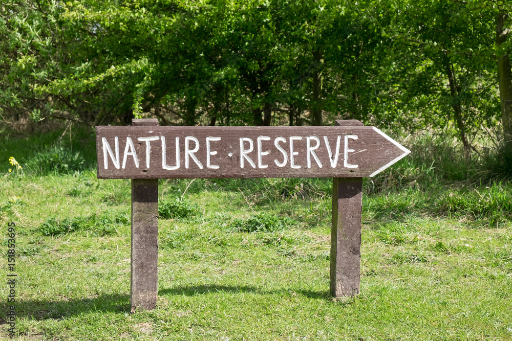Photo & Art Print Rustic sign for nature reserve in field, Jeanette Teare