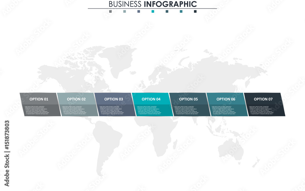 Business data visualization. Process chart. Abstract elements of graph ...