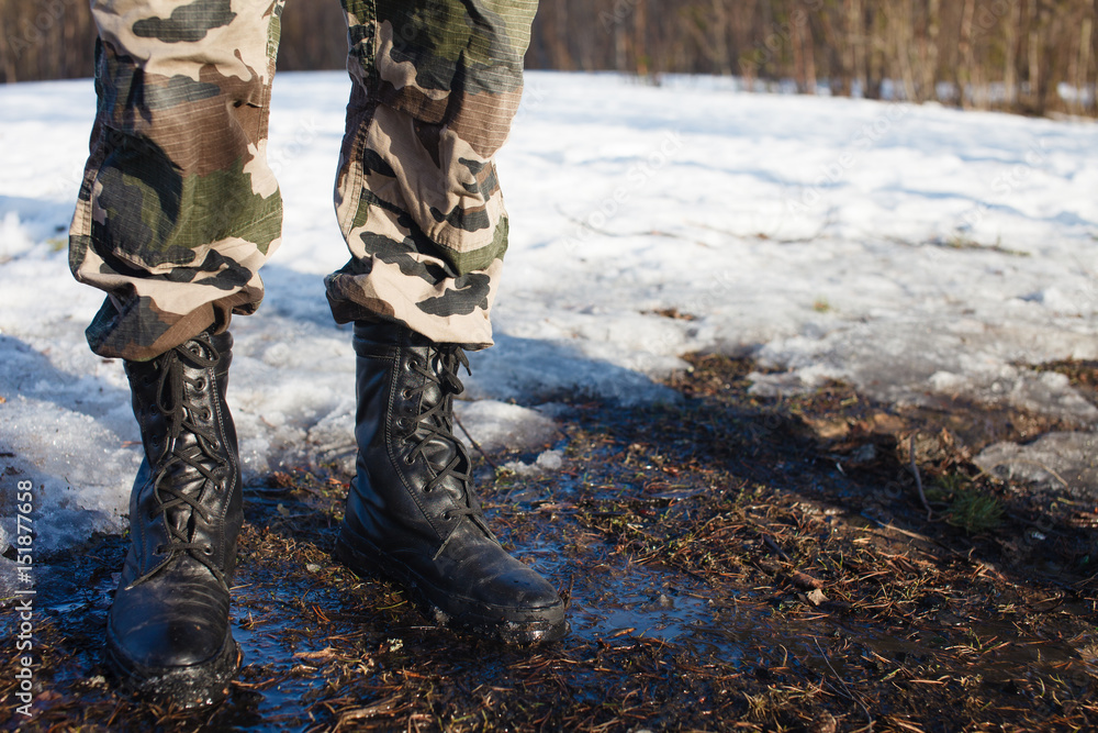 Dirty Army Combat Boot