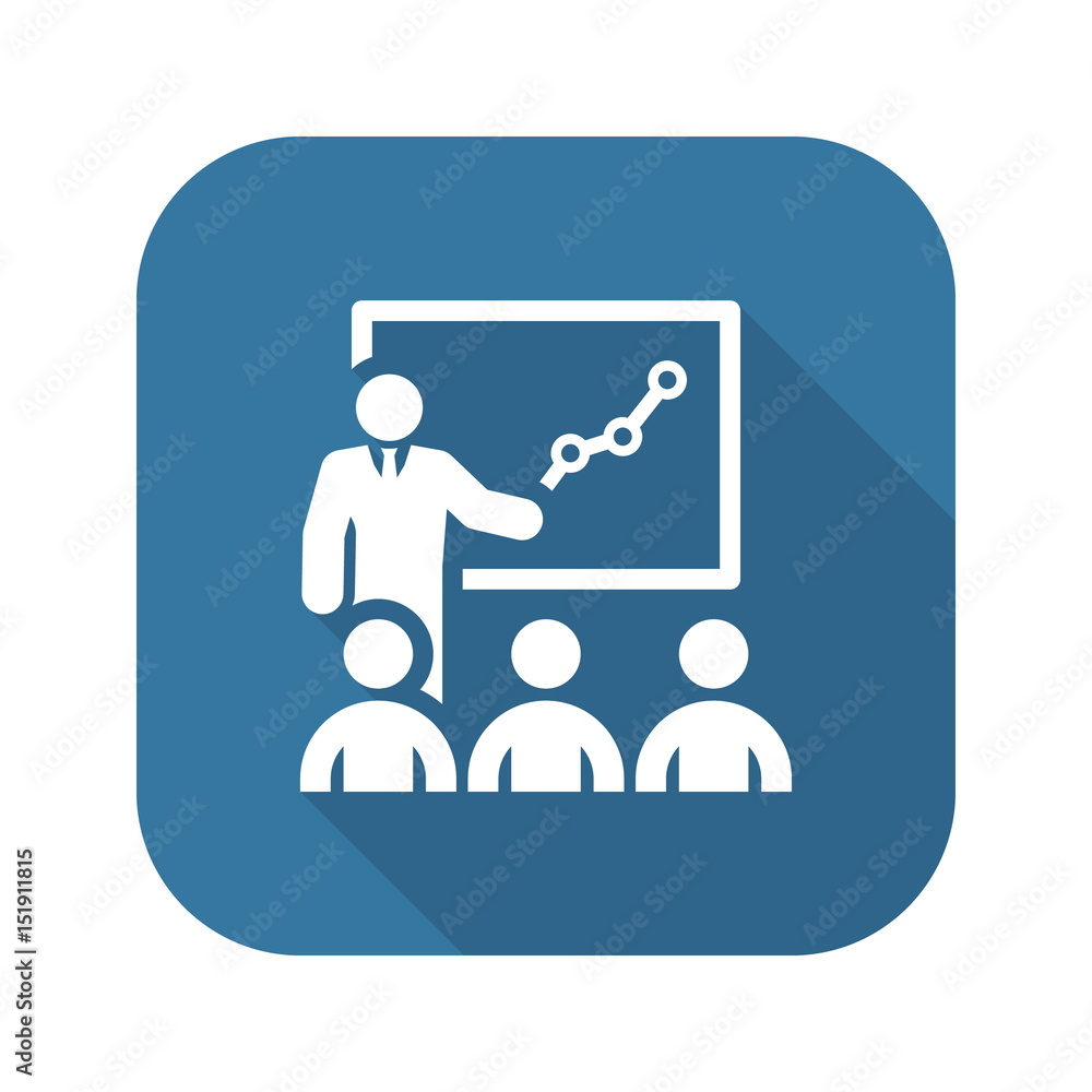 Training Icon. Business Concept. Flat Design. Stock Vector | Adobe Stock Training Icon. Business Concept. Flat Design. Stock Vector | Adobe Stock
