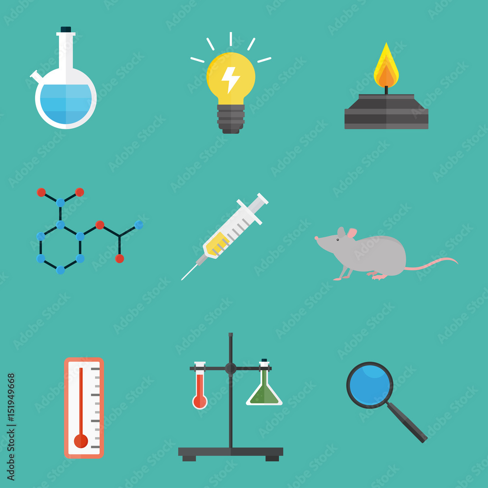 Lab symbols test medical laboratory scientific biology design molecule ...