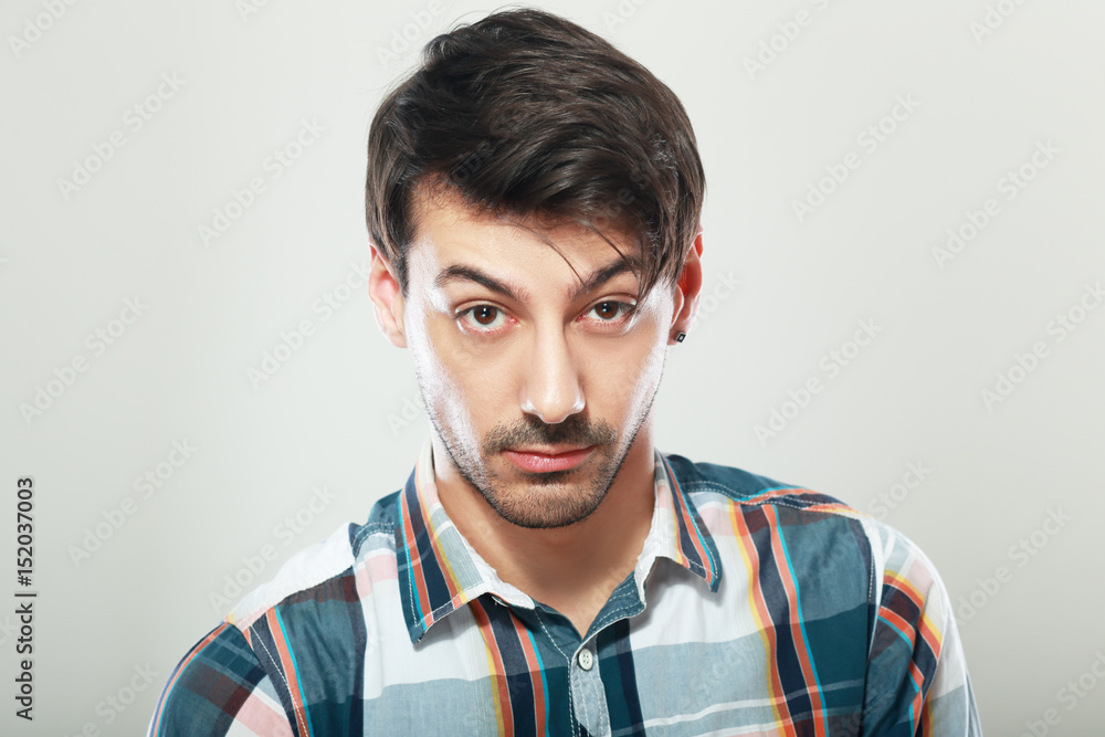 man looking at you Stock-Foto | Adobe Stock