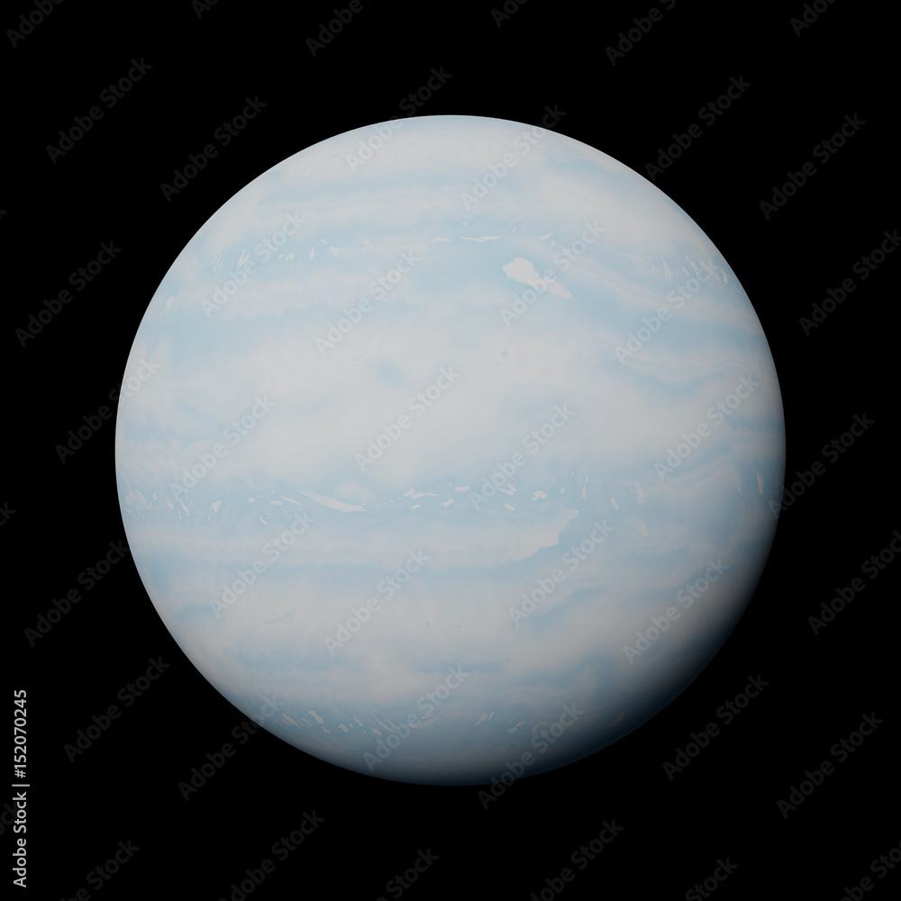 planet Uranus isolated on black background Stock Illustration | Adobe Stock