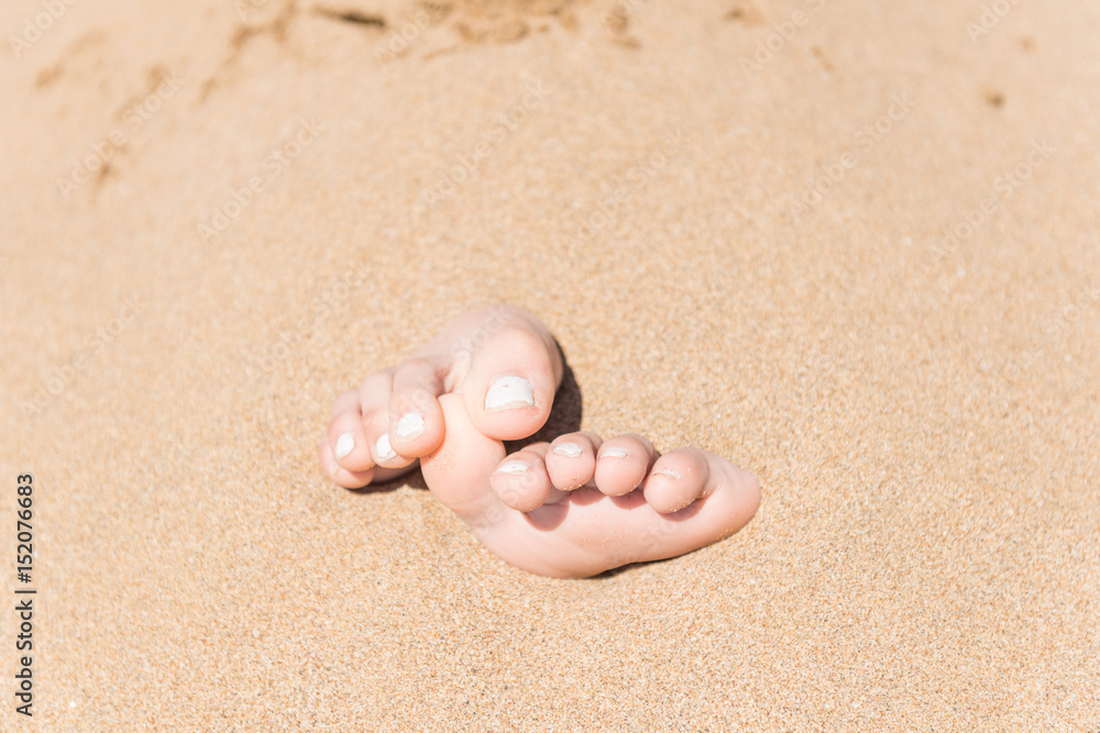 Toes in sand Stock Photo | Adobe Stock