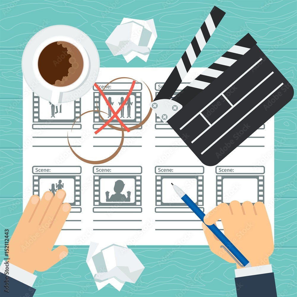 storyboarding process image Stock Vector | Adobe Stock