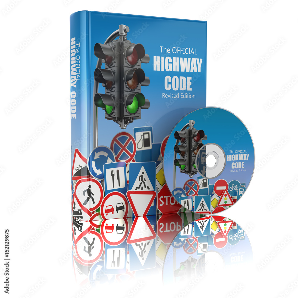 Highway code book and disk. Book of traffic rules and law with traffic ...