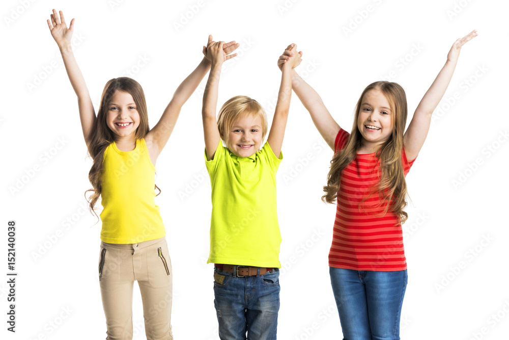 Happy three children Stock Photo | Adobe Stock