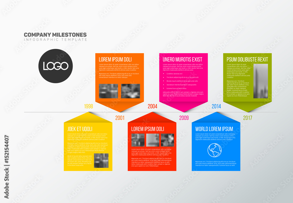 Vector Infographic timeline report template Stock Vector | Adobe Stock