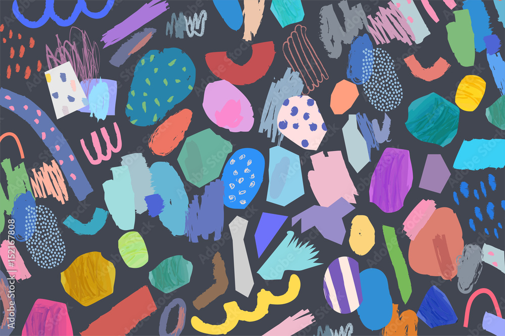 Artistic creative universal background. Hand Drawn textures. Design for ...