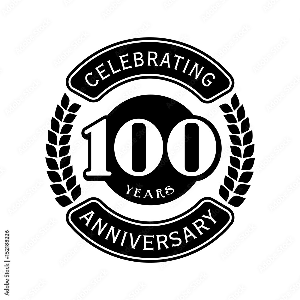 100 years anniversary design template. Vector and illustration ...