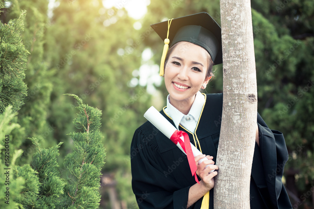 Happy graduated student girl, congratulations - graduate education ...