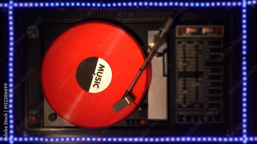 Vidéo Stock Vinyl record on the pleer. Plays a song from an old ...