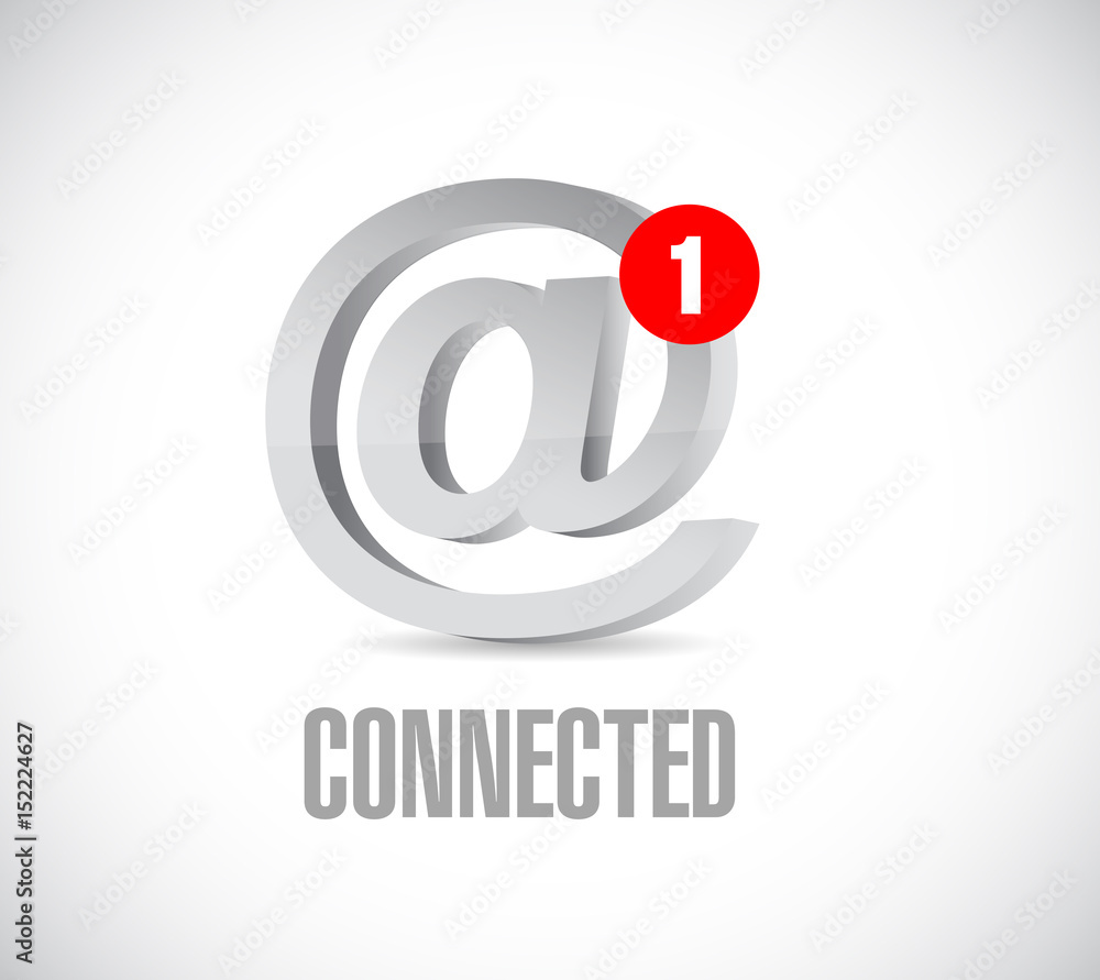online connected communication concept message. Stock Illustration ...
