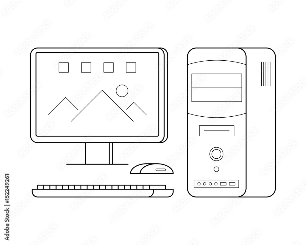 Simple Computer Vector