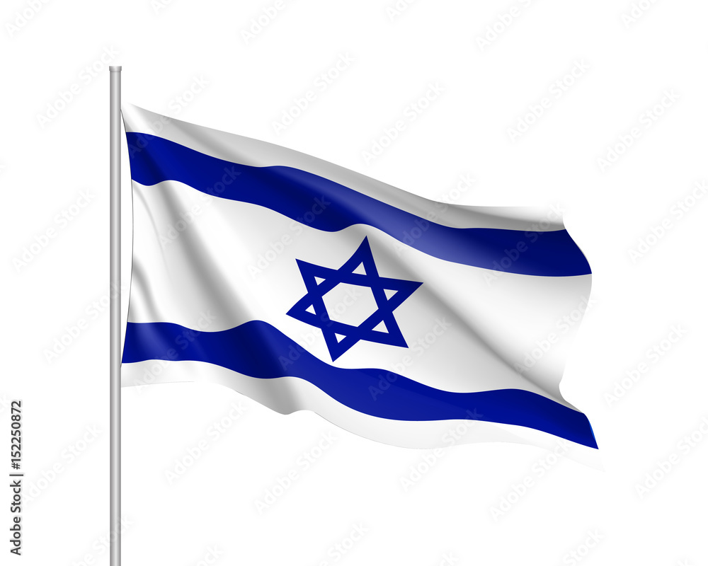 Israel national flag, patriotic symbol of country, educational and ...