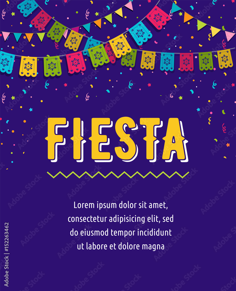 Mexican Fiesta background, banner Stock Vector | Adobe Stock