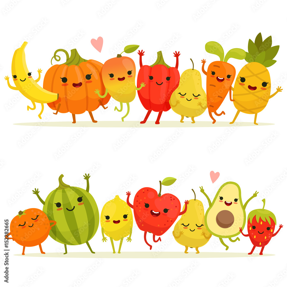 Cartoon Vegetables Without Faces