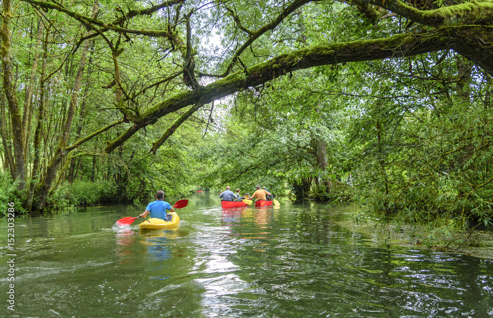 Kajak- und Kanuwandern auf der Pegnitz Stock-Foto | Adobe Stock
