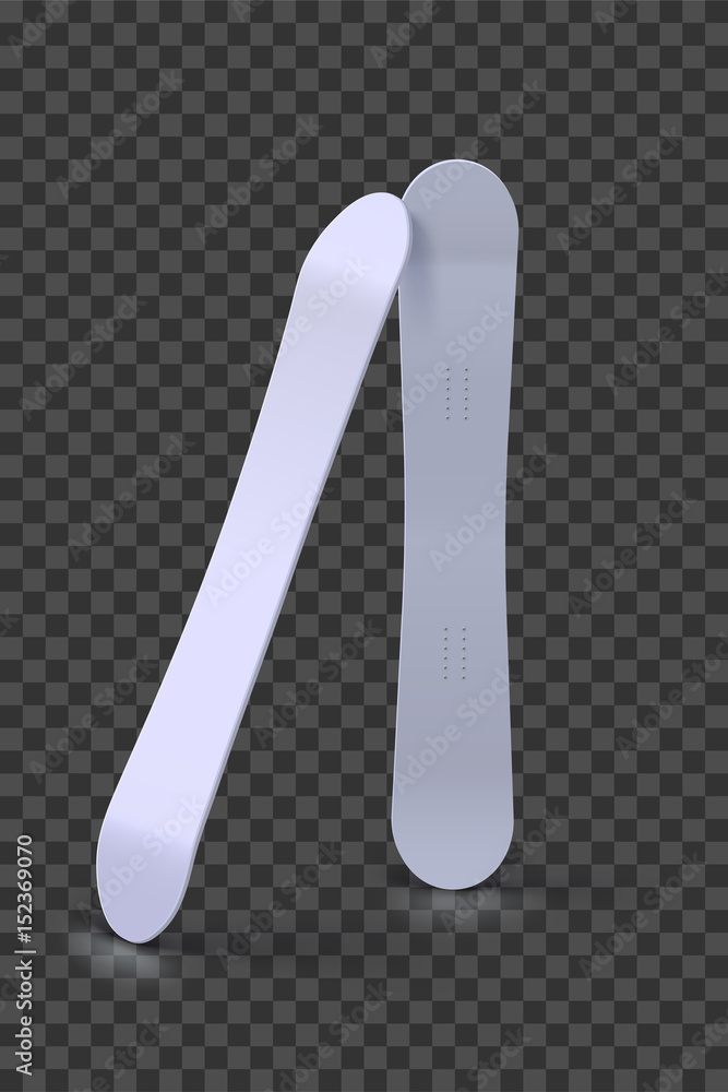 Classic clean white snowboard for your design. Template snowboard for ...