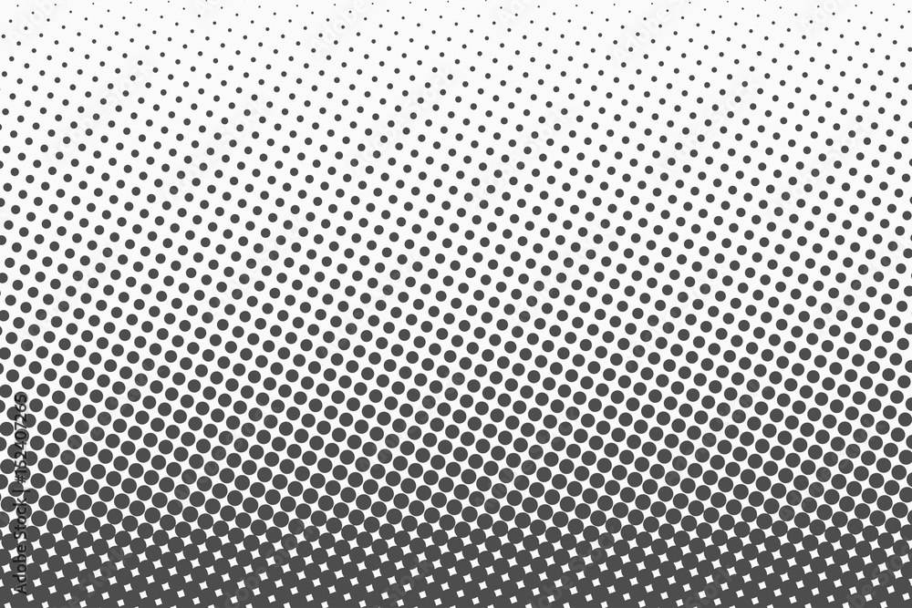 Halftone dots. Monochrome vector texture background for prepress, DTP ...