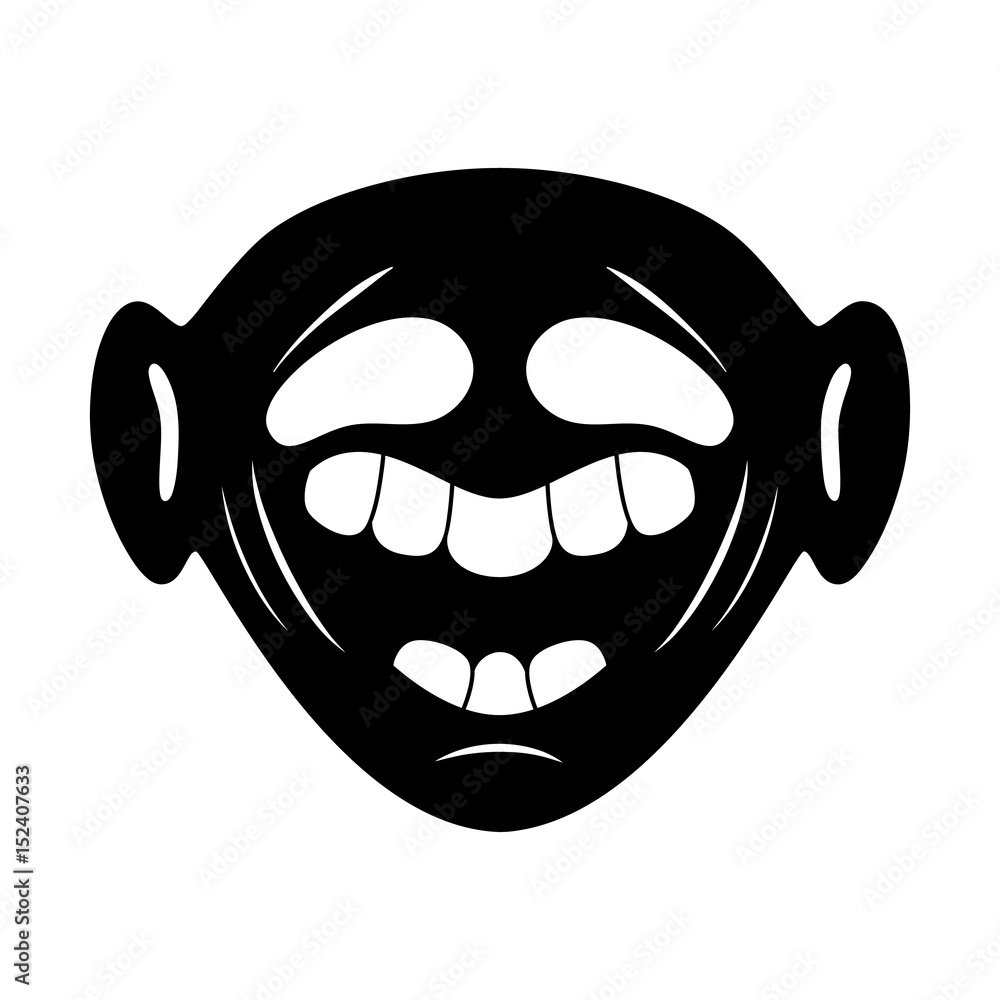 black face cartoon character on a white background Stock Vector | Adobe ...