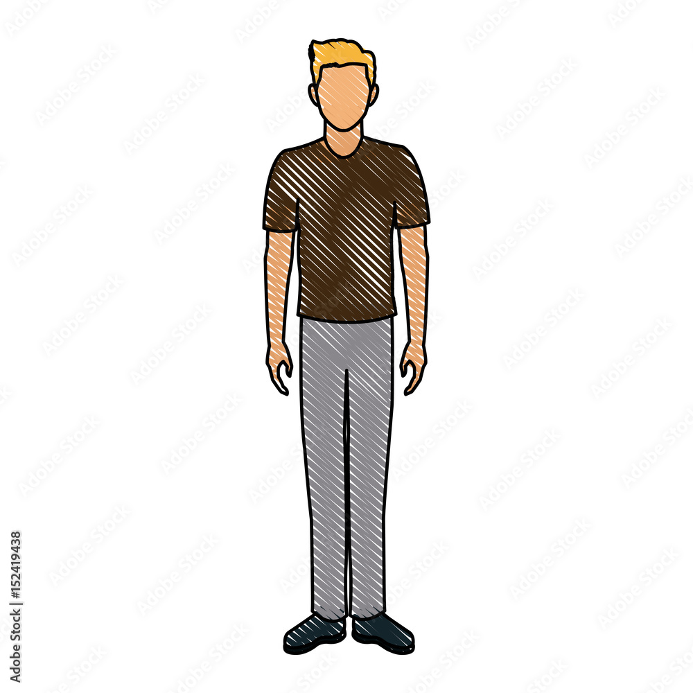 character man male portrait people vector illustration Stock Vector ...