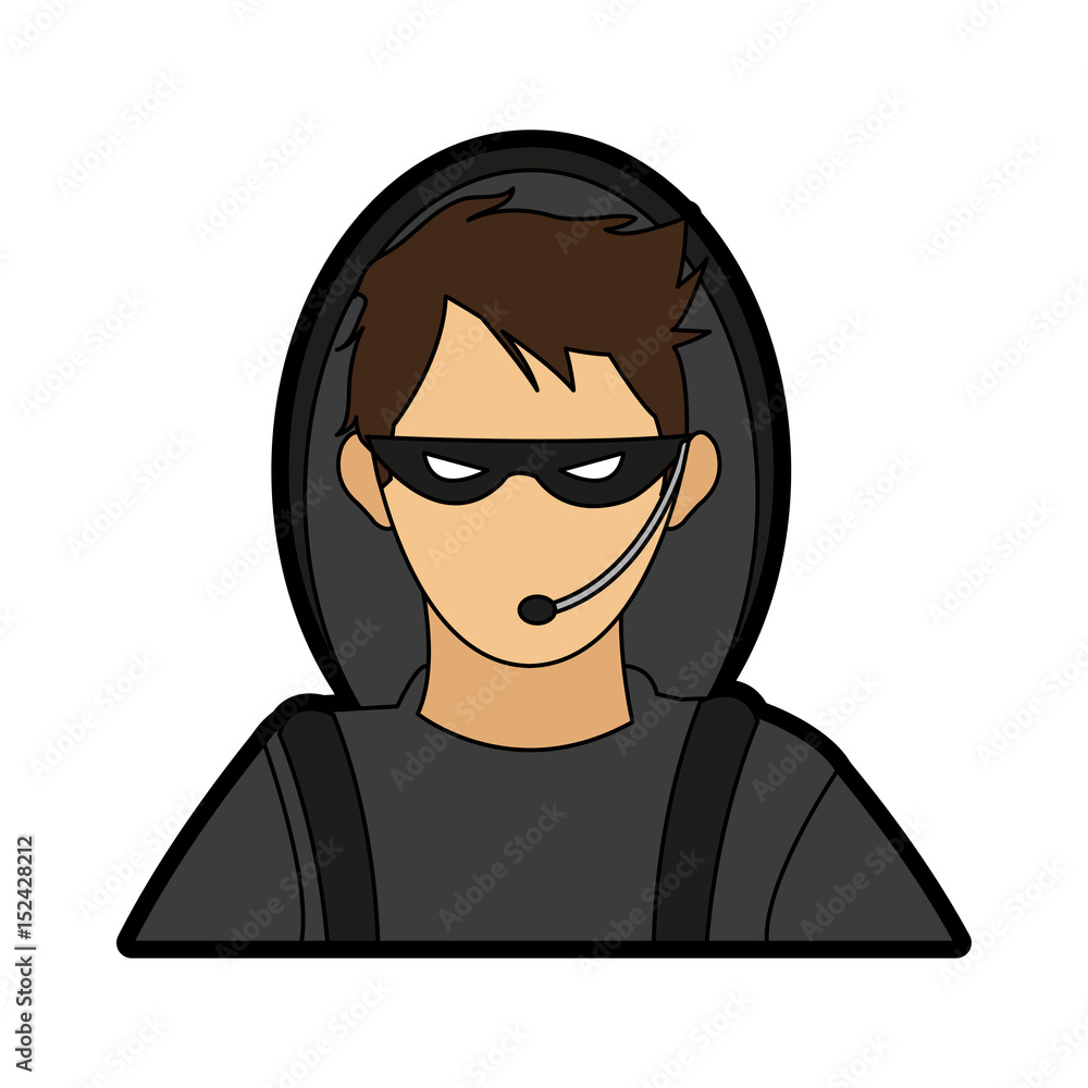 male hacker icon image vector illustration design Stock Vector | Adobe ...