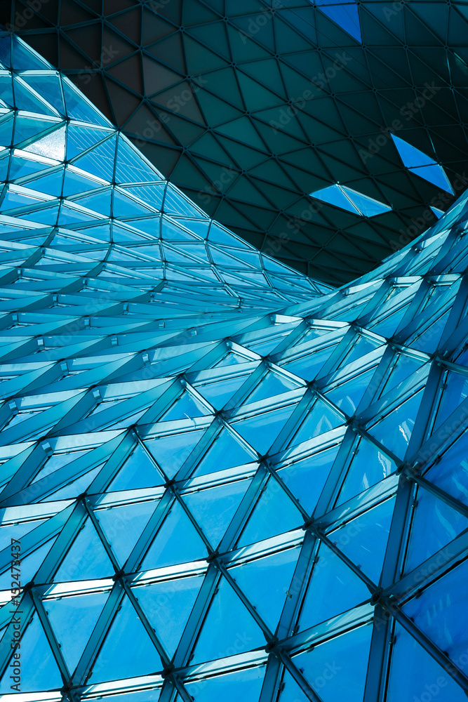 Structural glass facade of modern office building. Stock Photo | Adobe ...