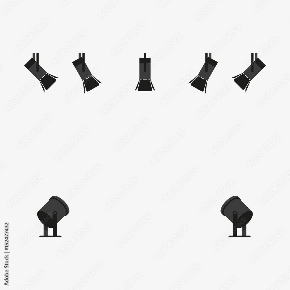 Spotlight vector icon. Searchlight illustration. Stock Vector | Adobe Stock