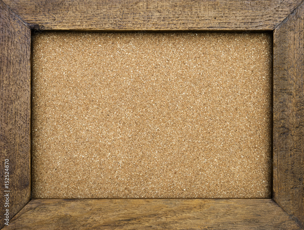 Wooden frame with corkboard board texture background Stock Photo ...