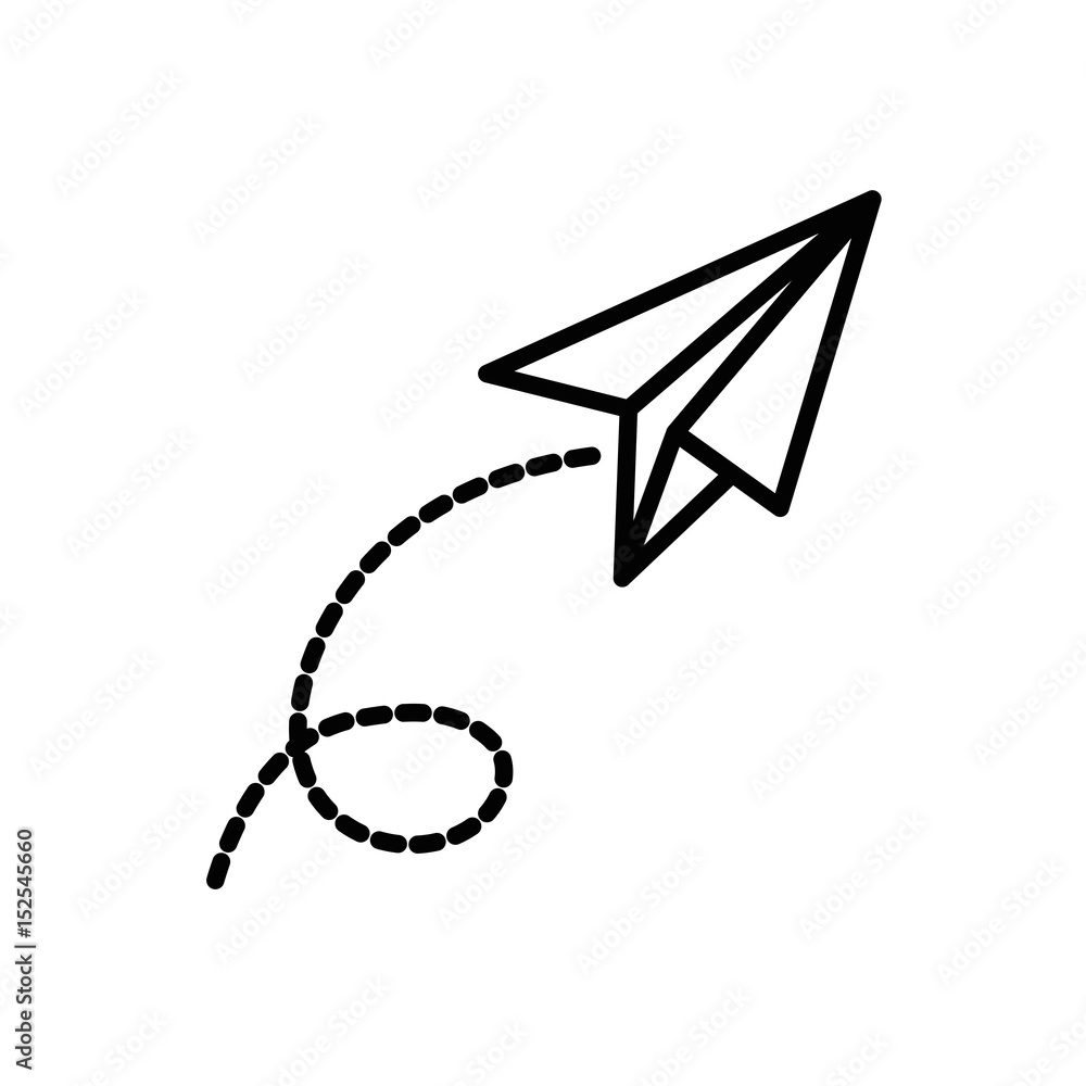 Paper plane flying icon vector illustration graphic design Stock Vector ...